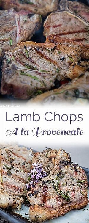 Grilled provencal Lamb Chops with Eggplant