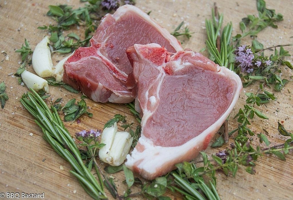 Grilled provencal Lamb Chops with Eggplant